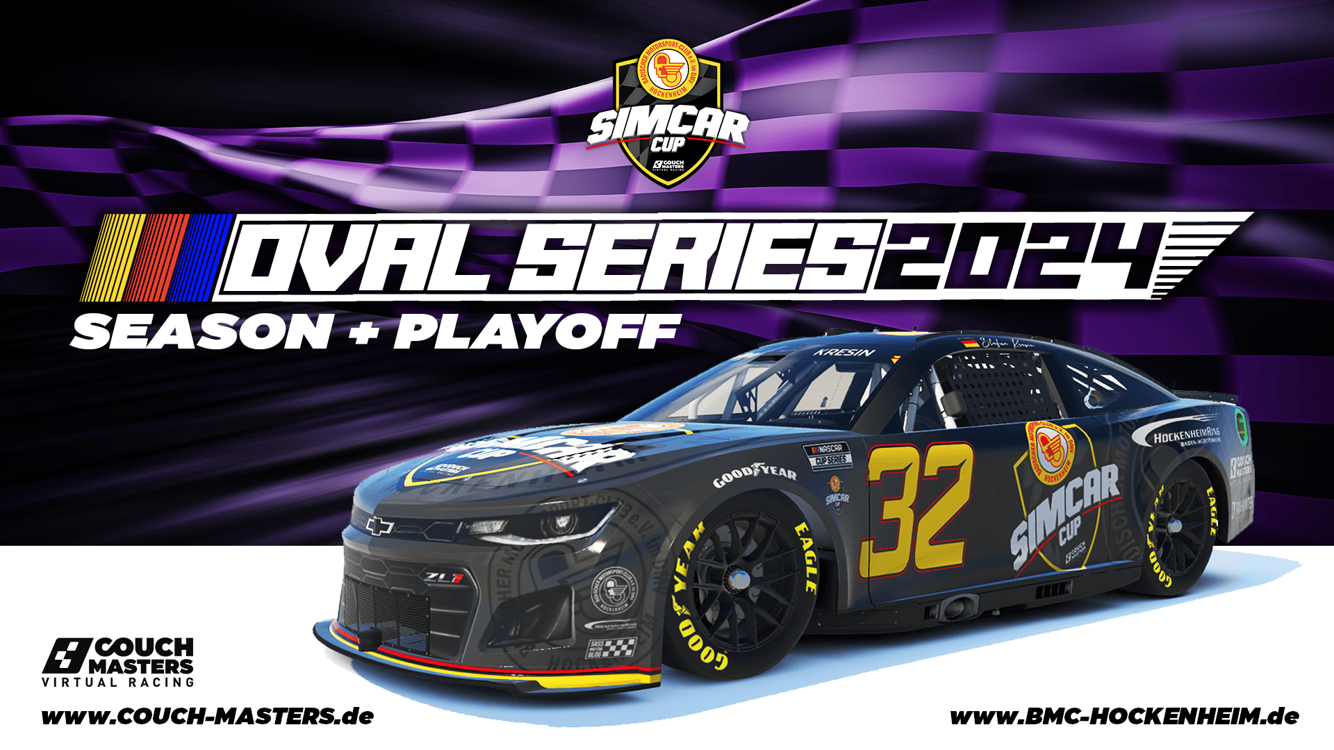 Die BMC SIMCAR CUP – OVAL SERIES 2024 + Playoff - Badischer Motorsport-Club